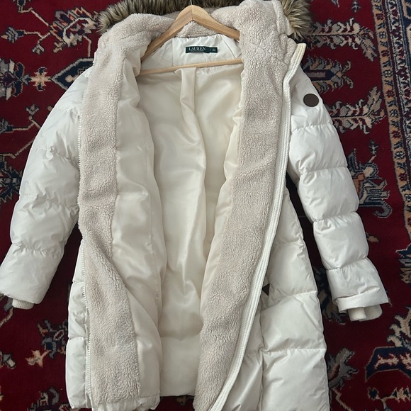 Ralph Lauren | Jackets & Coats | Ralph Lauren Cream Puffer Jacket ...